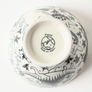 Mino ware Japanese Ceramics Rice Bowl Various Dinosaur Matte Finish made in Japan (Japan Import) GBC002