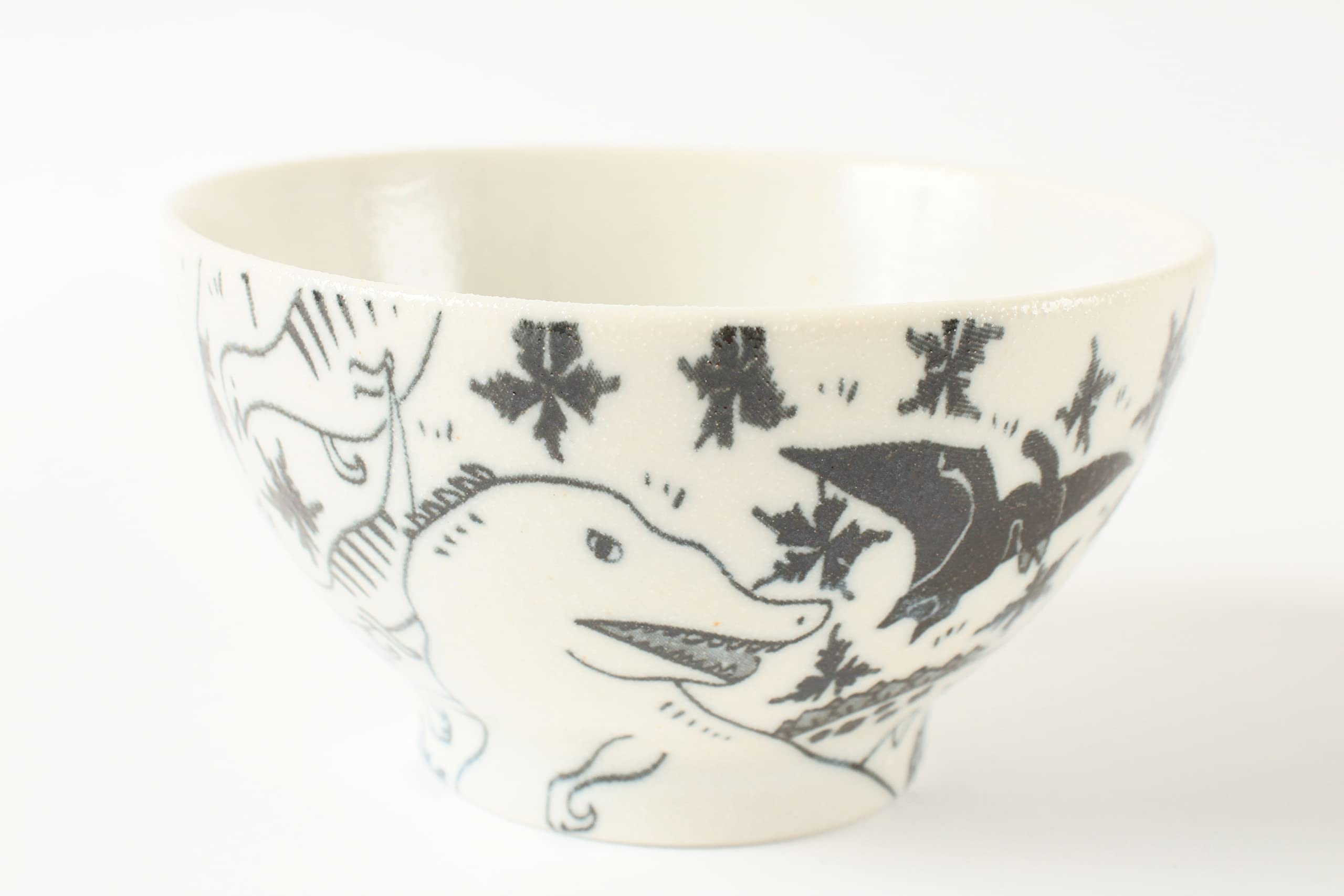 Mino ware Japanese Ceramics Rice Bowl Various Dinosaur Matte Finish made in Japan (Japan Import) GBC002