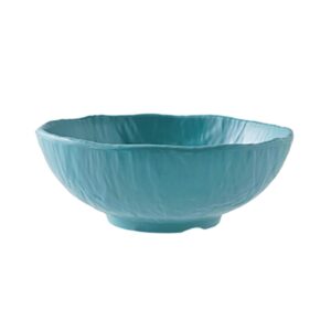 xunyou salad bowl fruit bowl, 8" large irregular decorative bowl for pasta ramen pho soup noodle cereal, 45 oz unbreakable melamine serving bowls for kitchen, dishwasher safe & bpa free,1 pc (blue)