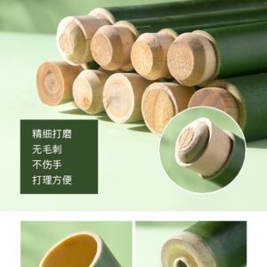 WellieSTR (Outer Dia.3~3.5cm 10Sets Fresh Handmade Natural Mini Bamboo Wrapped Sticky Rice Steamer,Chinese Snack Tool, Banboo Tubes,Zongzi ZhuTongFan