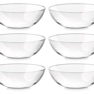 Glass - Bowl - for Soup - Dessert - Pasta - Fruit - Soup Plate - 20 oz. - Set of 6-6.5" Diameter - Made in Europe - by Barski