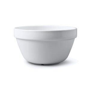 wm bartleet & sons traditional porcelain pudding basin (20cm/1.25ltr/2pt) – white