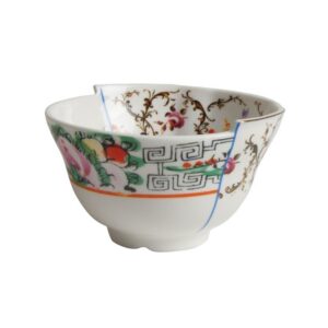 SELETTI Hybrid IRENE 126196 Rice Bowl, Multicolor, W 4.1 x D 4.1 x H 2.3 inches (10.5 x 10.5 x 5.8 cm), Kitchen, Dining Table, Tableware, Stylish, Cute, Overseas Style, Western Style