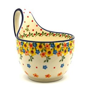 Polish Pottery Loop Handle Bowl - Buttercup