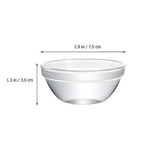 OSALADI Water Chestnut Bowls Versatile Glass Bowls 6Pcs Glass Custard Cups Small Glass Bowls Bakeware Clear Custard Cups Glass Pudding Bowls Ramekin Dishes for Home Restaurant Candy Dessert Bowls