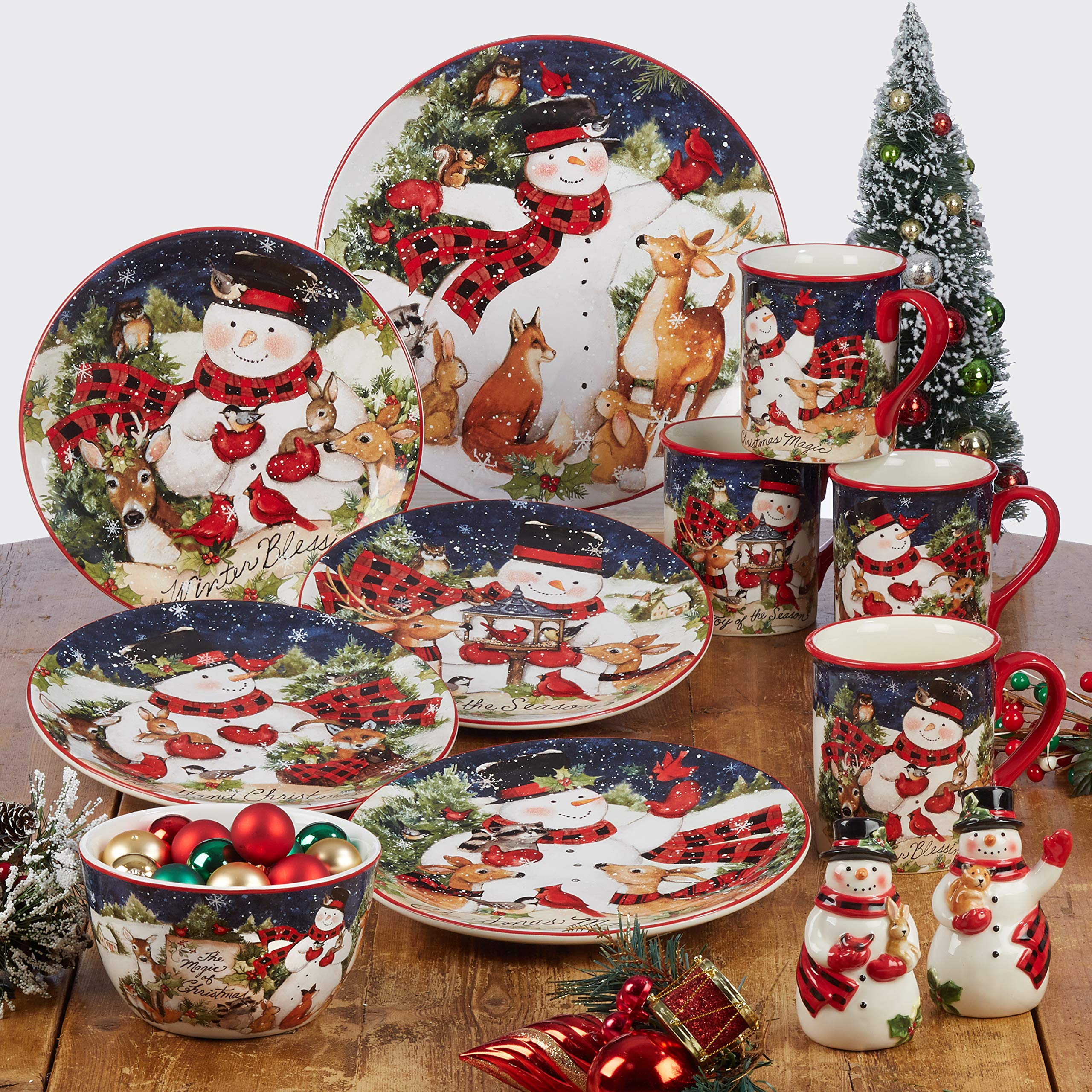 Certified International Magic Of Christmas Snowman 36 oz. Soup/Cereal Bowls, Set of 4