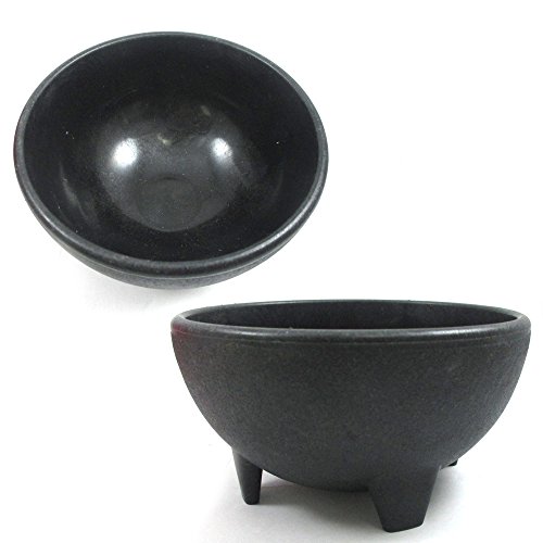 ATB 2 Pc Salsa Bowls Plastic Mexican Molcajete Chips Guacamole Bowls Serving Dish