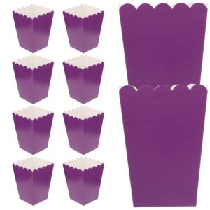 jojofuny 50pcs boxes popcorn box snack candy popcorn bags snack containers paper popcorn buckets popcorn cups mini popcorn buckets 250g white cardboard purple disposable ice bucket