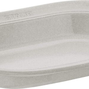 Staub 40508-030 Oval Plate, 9.8 inches (25 cm), Campane, Curry Dish, Oval, Ceramic, Ceramic, Microwave-Safe