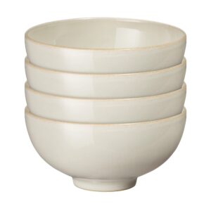 denby linen rice bowls set of 4, cream, one size (016048045)