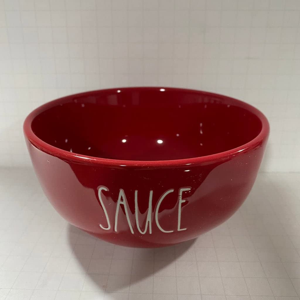 Rae Dunn SAUCE Bowl - RED Ceramic - Pizza Night gift - 6 n diameter