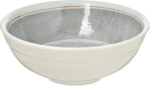 carlisle foodservice products grove reusable plastic bowl small bowl for home and restaurant, melamine, 17 ounces, smoke