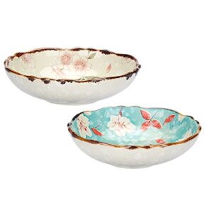 mdzf sweet home ceramic large noodle bowl 25 oz soup bowl salad bowl set of 2