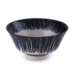 Hinomaru Collection Authentic Japanese Minoyaki Porcelain Handpainted Rice Bowl Tayo Multi Purpose Bowls Set 7.09 fl oz 5 inch W Set of 4 Rice Bowls Set (Tokusa)