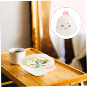 ORFOFE Animal Bowl Plate Ceramic Dinner Plates Ceramic Dishes 1pc Flavor Dish Ceramic Cereal Bowls Salad Serving Plate Ceramic Craft Bowl Tableware Cartoon Animal Bowl Snack Bowl 3d