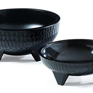 G.E.T. Enterprises MOJ-804-BK 2 Qt. Molcajete Bowl (Qty, 12), Melamine, Black (Pack of 12)