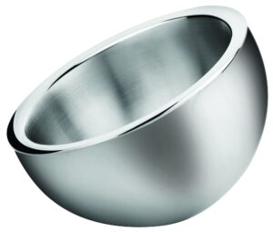 winco dwab-l 2-1/4 quart angled double wall insulated stainless steel display bowl