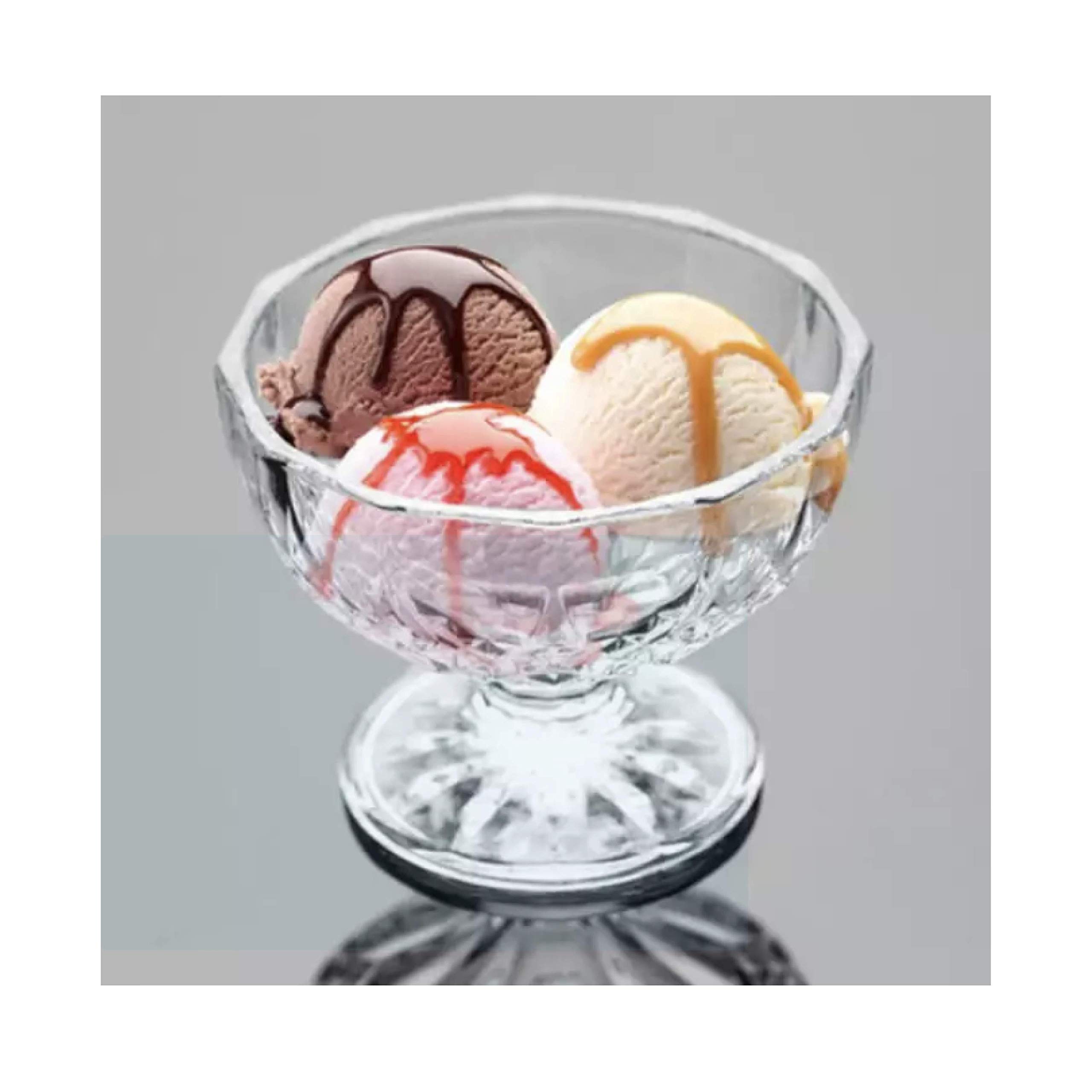 Lavo Home Dessert Ice Cream Cups Mini Truffle Bowls, Salad Fruit Dish Crystal Style Glass - Lead (Pb) Free (4)