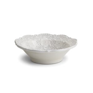 arte italica merletto antique cereal bowl, cream