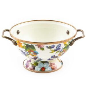 mackenzie-childs flower market enamel simply anything bowl, serving bowls for entertaining