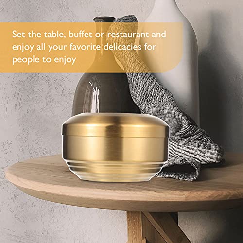 HANABASS Korean Stainless Steel Rice Bowl with Lid Stainless Steel Rice Bowl Salad Bowl Kitchen Baby Eating Bowl