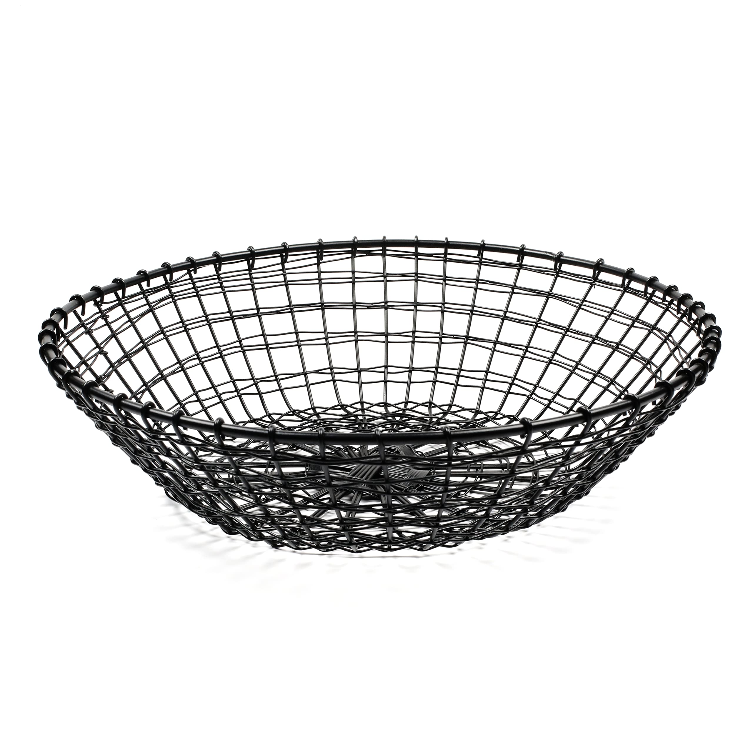 Wire Metal Black Fruit Bowl for Table Centerpiece, Modern Stylish Decorative Fruit Bowl for Kitchen Counter, Fruit Basket Perfect for Dining Table, Kitchen, Easter Decoration - 1 Pack - 13 Inch