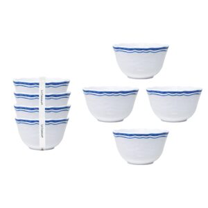 le cadeaux melamine 4.5 inch dessert bowls, set of 4, maison