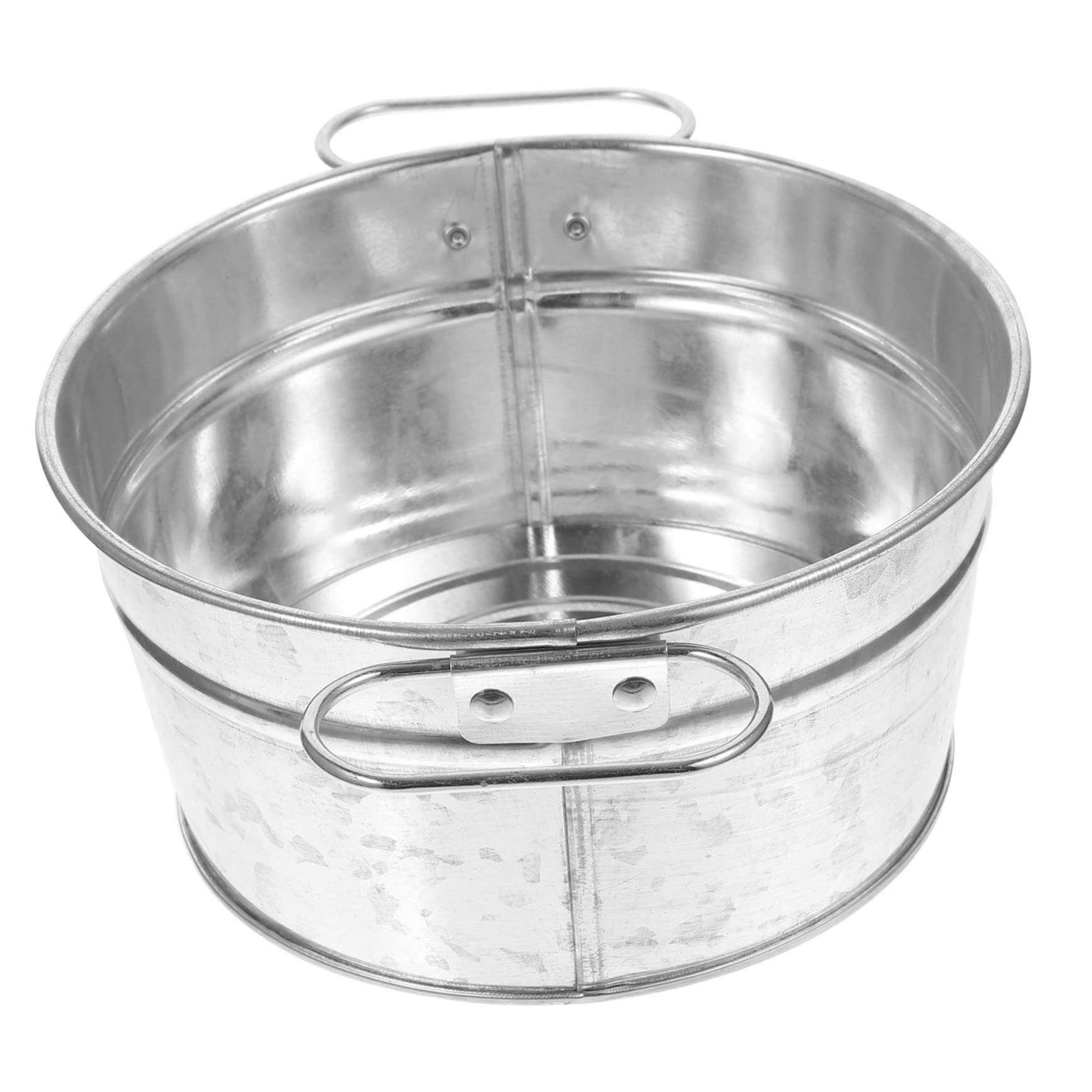 COLLBATH Food Tray 4pcs Wrought Iron Popcorn Container Mini Containers Snack Container Mini Snack Containers Mini Keg Snacks Holder Stainless Steel Storage Board Silver Snack Container