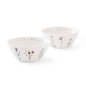 rachel barker meadow flower porcelain noodle salad bowls 33oz set of 2