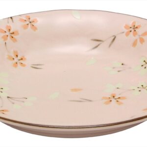 Kaju Arifu K12279 Curry and Pasta Plate, Pink, 8.2 inches (20.7 cm), Mino Ware Hanari Cherry Blossom, Curry & Pasta