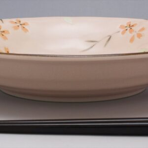 Kaju Arifu K12279 Curry and Pasta Plate, Pink, 8.2 inches (20.7 cm), Mino Ware Hanari Cherry Blossom, Curry & Pasta