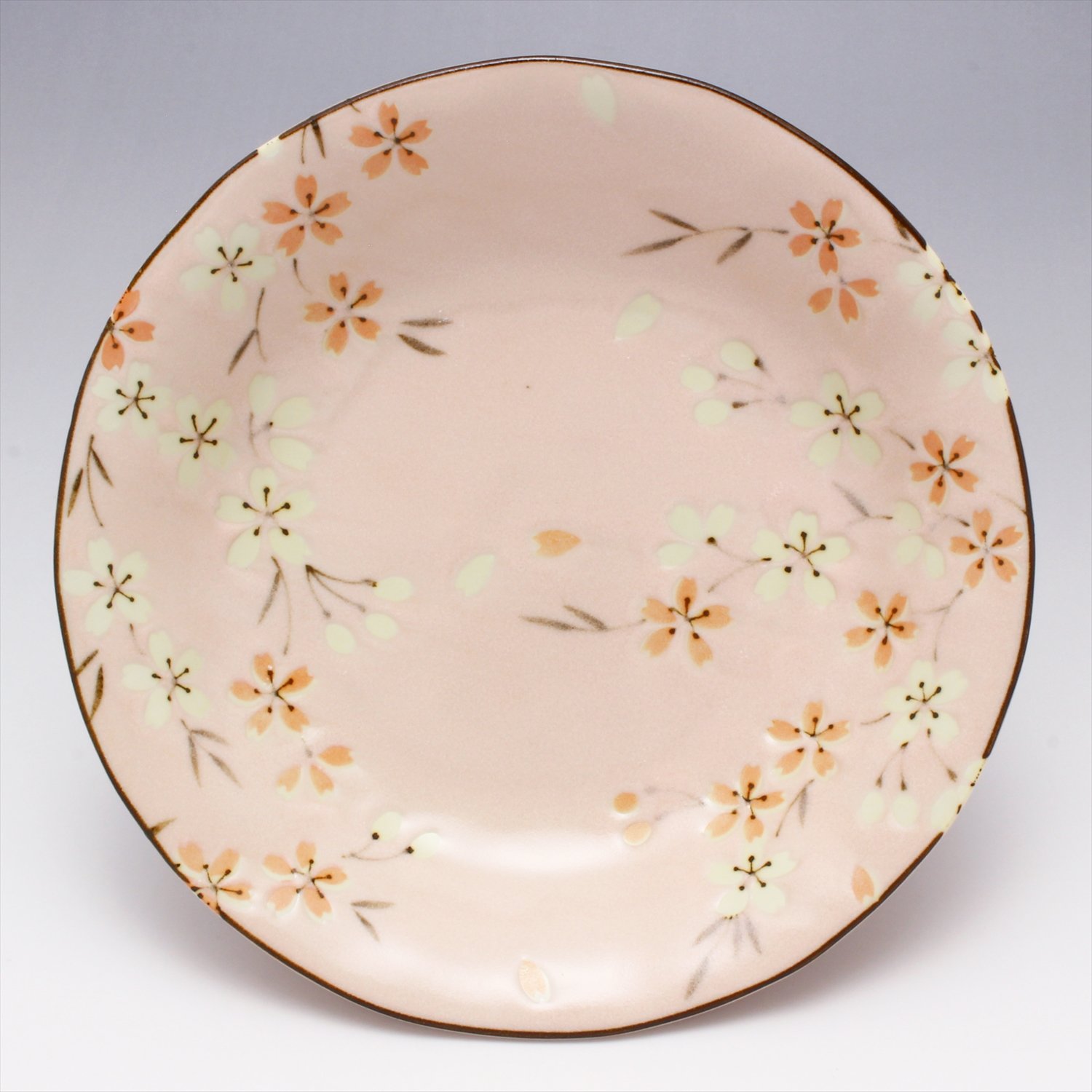 Kaju Arifu K12279 Curry and Pasta Plate, Pink, 8.2 inches (20.7 cm), Mino Ware Hanari Cherry Blossom, Curry & Pasta