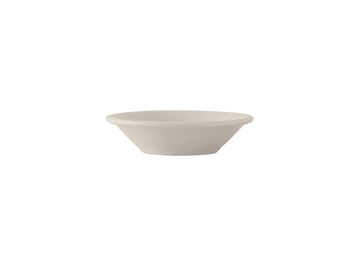 Tuxton China TRE-011 Fruit Dish, 4-1/2 oz., 4-3/4" Dia., Round, Microwave & Dishwasher Safe, Oven Proof, Fully vitrified, Ceramic, Reno/Nevada, American White/Eggshell, Case of 36