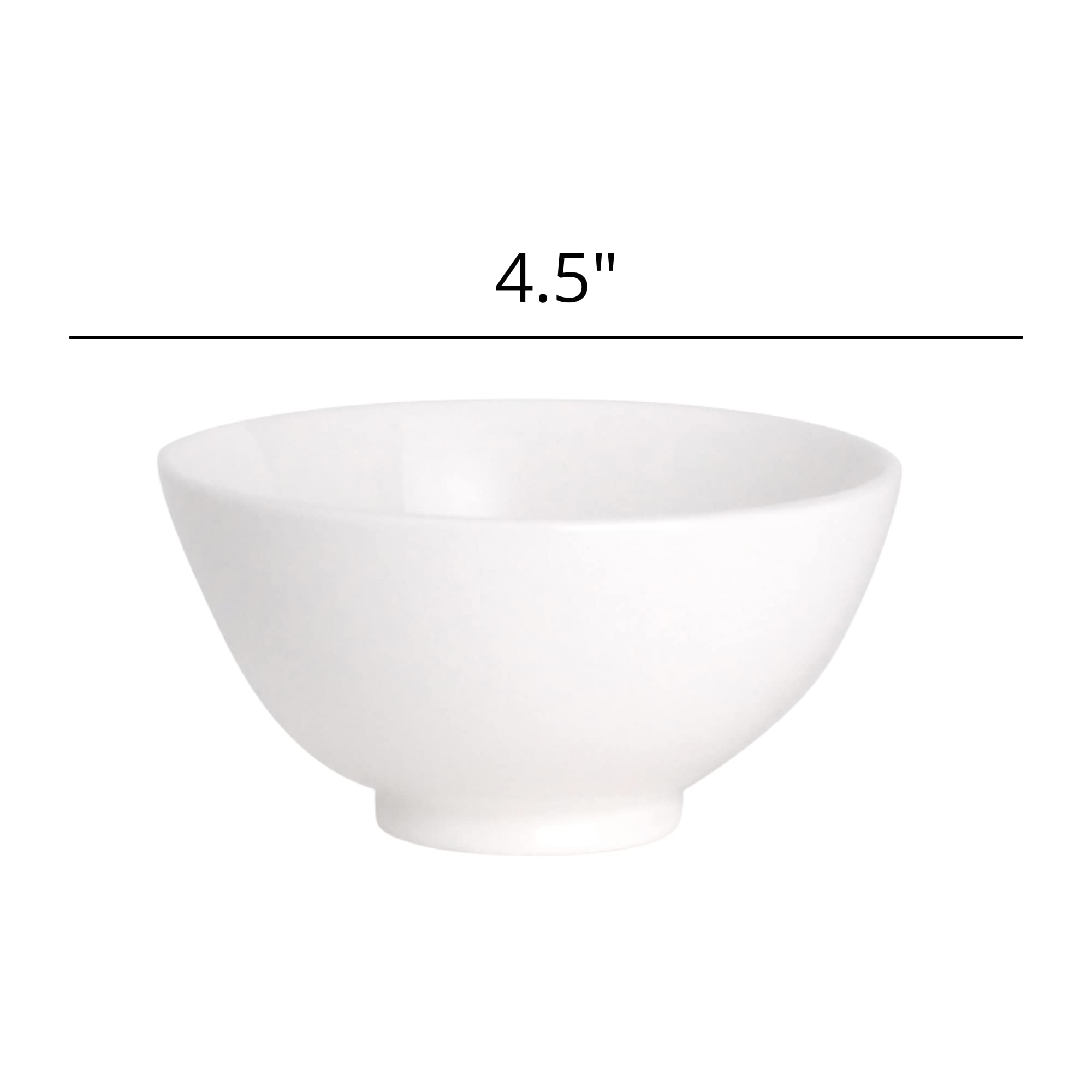 White Melamine Bowls, Ceramic Soup, Salad, Ramen, and Cereal Dinnerware Bowl Set, Kitchen Supplies for New House and Apartment, Set of 2