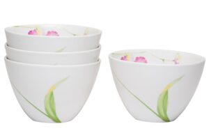 red vanilla fp004-421 5" leilani coupe bowl (set of 4), 20 oz, white