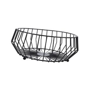 adocarn 1pc iron fruit plate wire storage baskets wire fruit storage basket wire vegetable basket kitchen iron food basket round utensil tray tea table fruit basket candy metal dessert