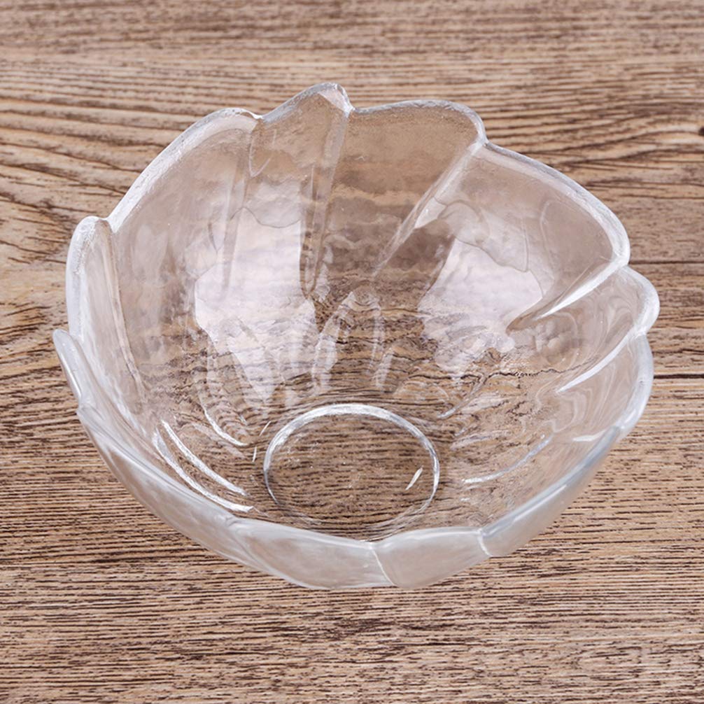 Clear Glass Bowl Glass Wave Bowl, Salad Mixing Bowl Glass Transparent Serving Bowl Appetizer Bowl for Home Kitchen Restaurant Lunch Bowl