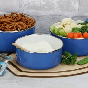 Reston Lloyd 6 Piece Enamel on Steel Bowl Set, Small, Azure