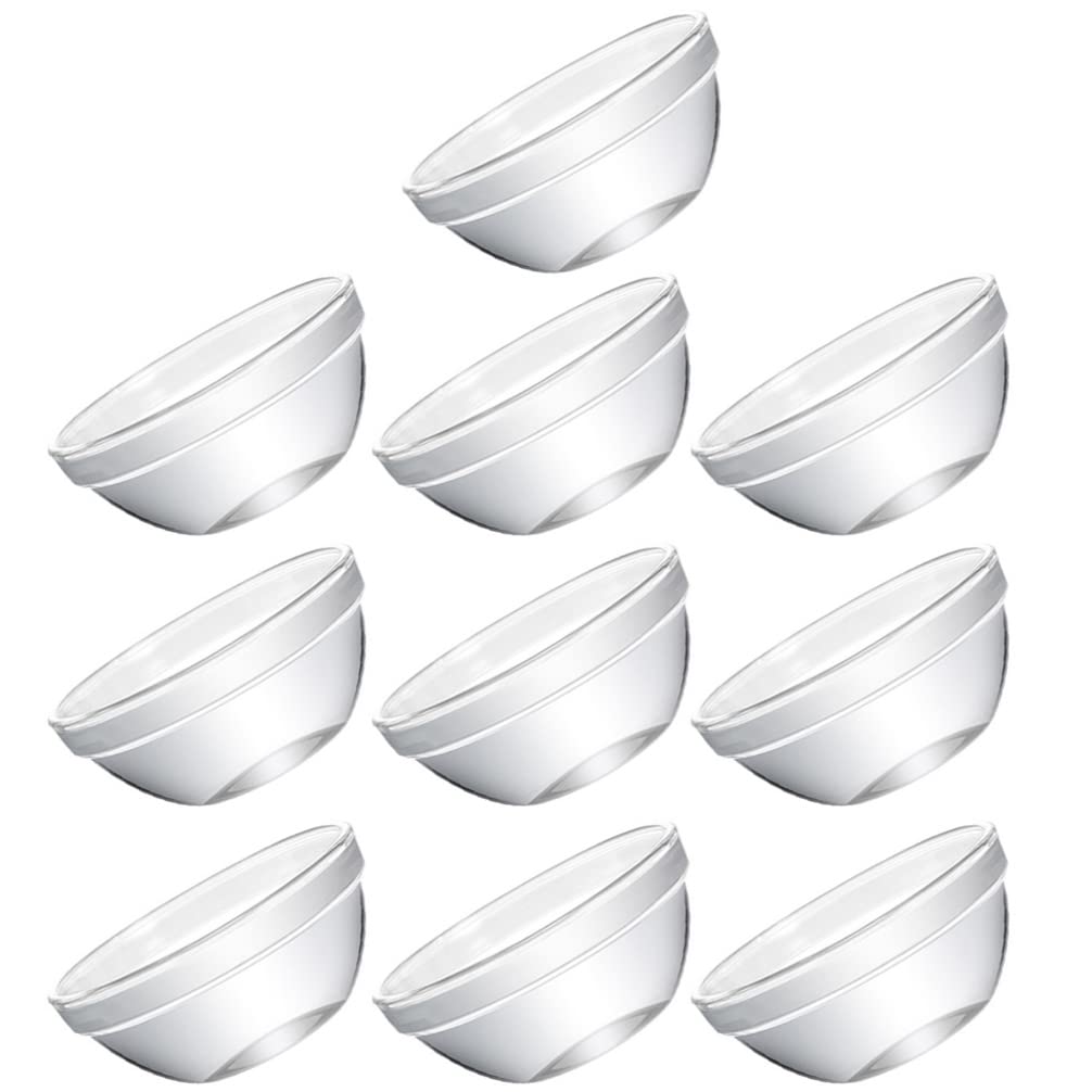 Angoily Stackable Clear Bowl Mini Glass Bowls Set of 10, Clear Mini Prep Bowl Glass Serving Bowls for Kitchen Prep, Dessert, Dips, Candy Dishes (2.4 Inch) Side Dishes