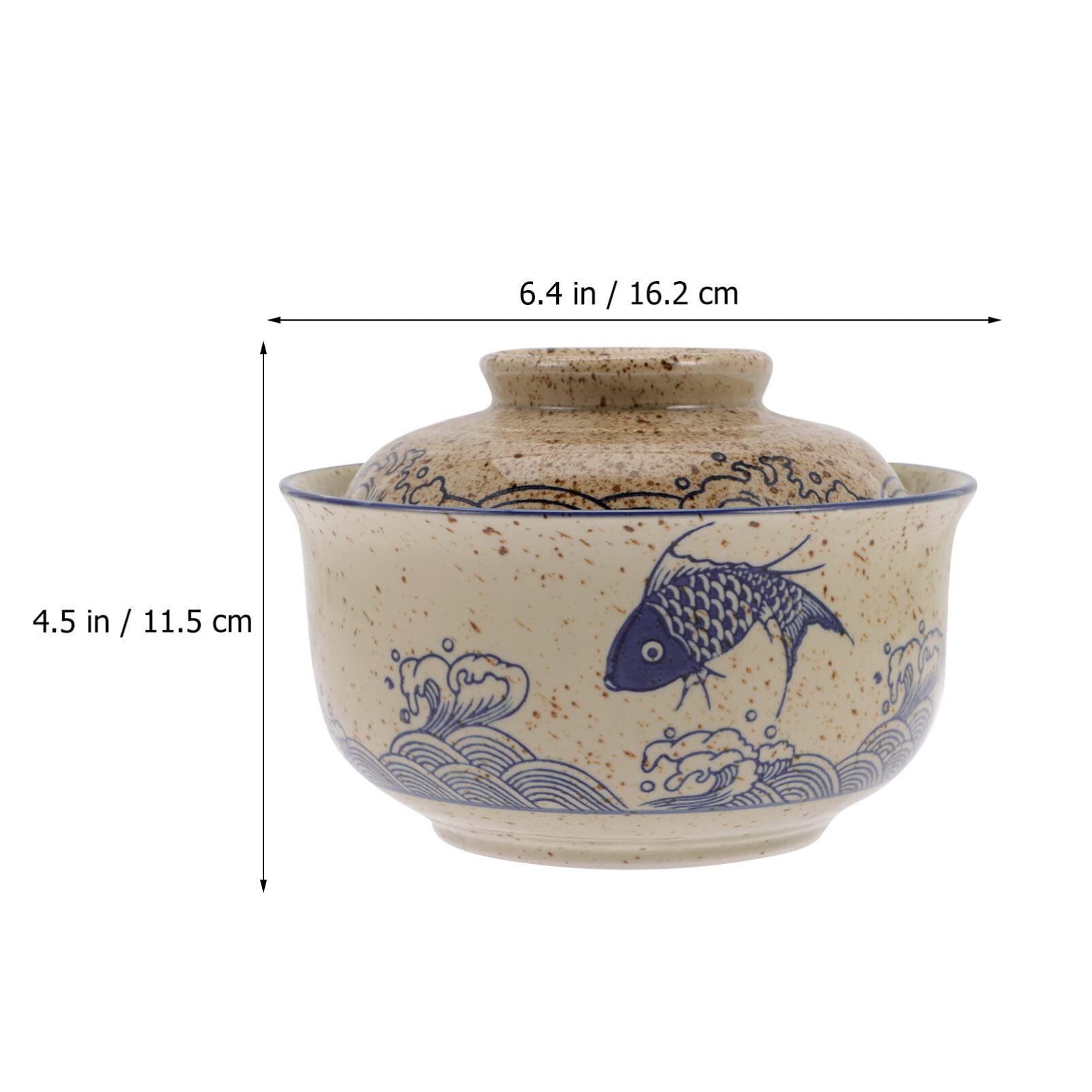 Cabilock Pho Soup Bowls Japanese Ramen Bowls Salad Bowl Japanese Style Noodle Bowl Ceramic Ramen Bowl Noodle Bowl Food Serving Bowl with Lid Ceramic Ramen Bowl Pho Soup Bowls Ceramic Pasta Bowl