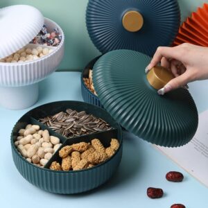 Luxshiny Box Light Luxury Fruit Plate Candy Container Snack Holder Dried Fruit Container Candy Storage Case Nut Dried Fruit Plate Dinner Plate Divider Household Products Pp