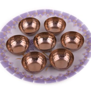 elite DECORIO Copper Engraved Set of 7 Offering Bowls Tibetan Buddhist Mini Offering Bowls Water Offering Bowls Supplies Offering Bowls for Yoga Meditation Altar Dia. 2.4 Inch, 1 Inch