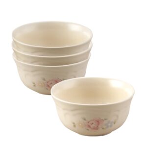 pfaltzgraff tea rose dessert bowl (8-ounce, set of 4)