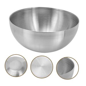 BESTonZON 4pcs Serving Nesting Steel Stainless Bowls Metal Soup Cream Multi-function Silver Snacks Rice Mixing Korean Baking Cm Saucers Individual Household Convenient Bowl Bibimbap Salad