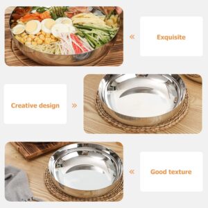 CALLARON Ramen Bowl Japanese Rice Bowls Stainless Steel Serving Bowl Korean Bibimbap Bowl Metal Rice Cereal Bowl Nesting Bowl for Soup Rice Ice Cream Snacks Cereal Stainless Mixing Bowls Cat Bowls