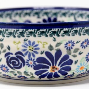 Polish Pottery Bowl 6 Inch From Zaklady Ceramiczne Boleslawiec #833/1-du126 Pattern, Height: 2.5" Diameter: 6"