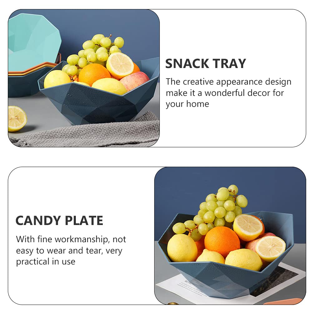 BESTonZON Modern Fruit Basket, European Fruit Bowl, Irregular Fruit Salad Plate Vegetable Snacks Serving Tray Candy Dessert Display Dish for Counters, Kitchen, Countertop, Home Decor, Yellow