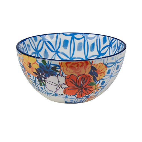 Certified International Flower Power 6.25"All Purpose Bowls, Set of 6 Assorted Designs,