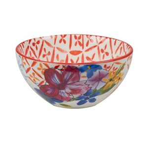 Certified International Flower Power 6.25"All Purpose Bowls, Set of 6 Assorted Designs,