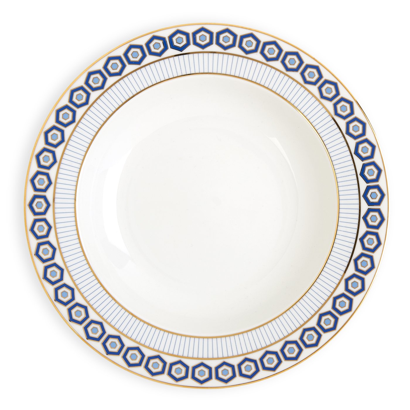 Jonathan Adler Newport Soup Plate, Blue, Large